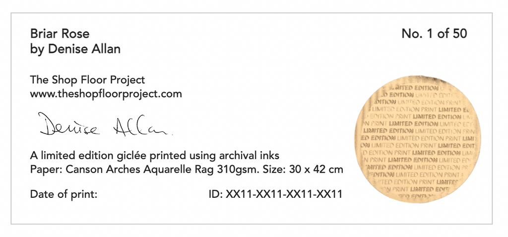 Briar Rose (Limited Edition Print) – THE SHOP FLOOR PROJECT ltd