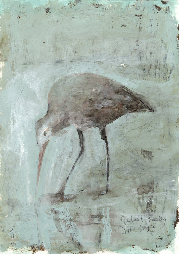 Godwit Feeding (Original Framed Painting) – THE SHOP FLOOR PROJECT ltd