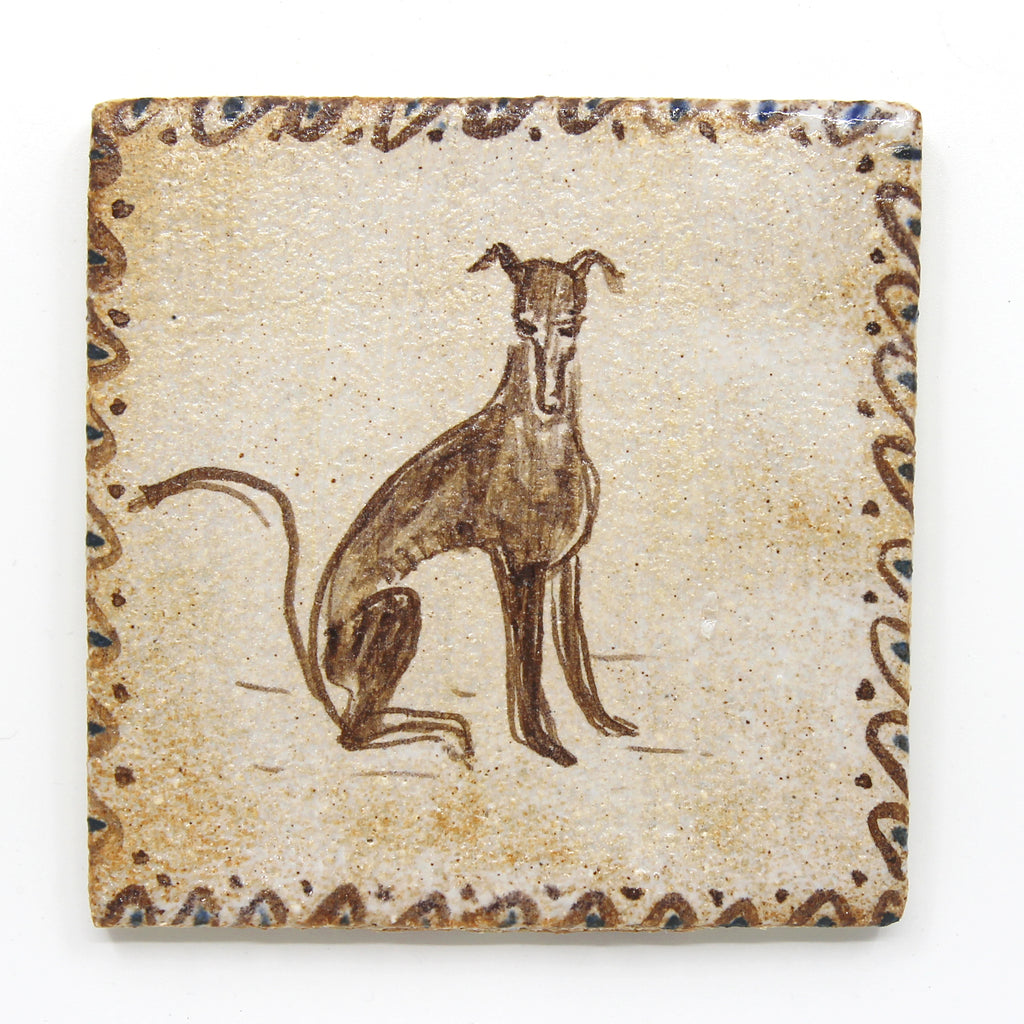 Seated Hound (Handmade Tile) – THE SHOP FLOOR PROJECT ltd