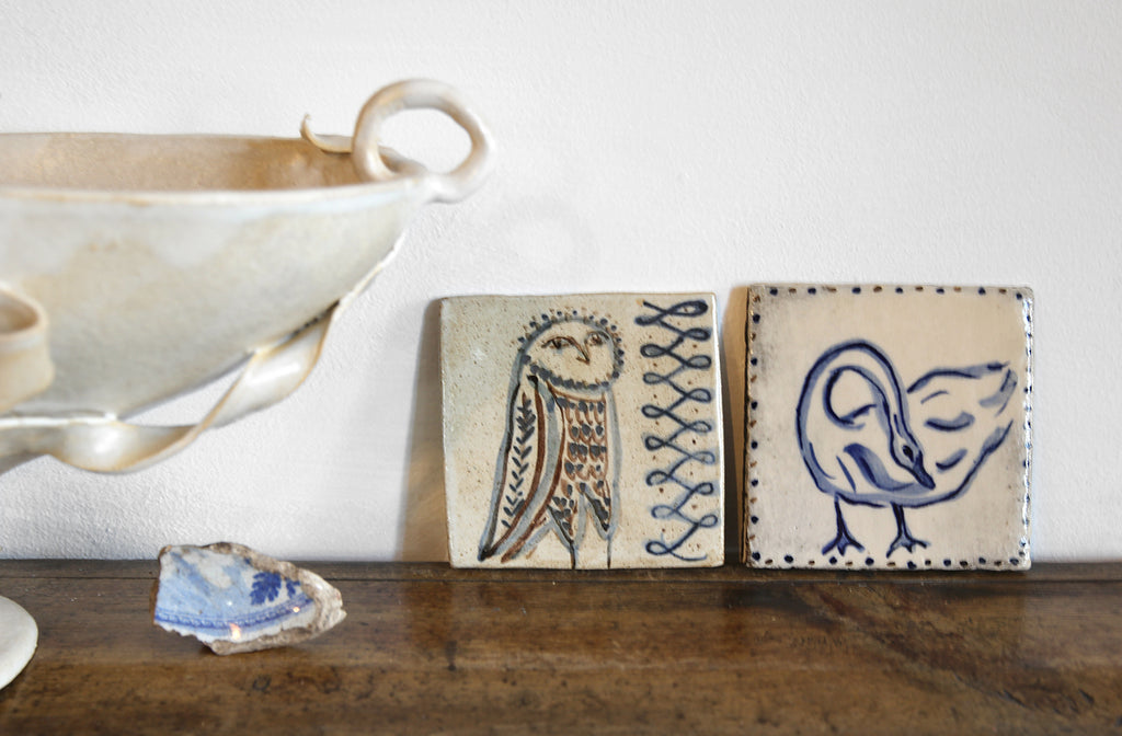 Tapestry Swan I (Handmade Tile) – THE SHOP FLOOR PROJECT ltd