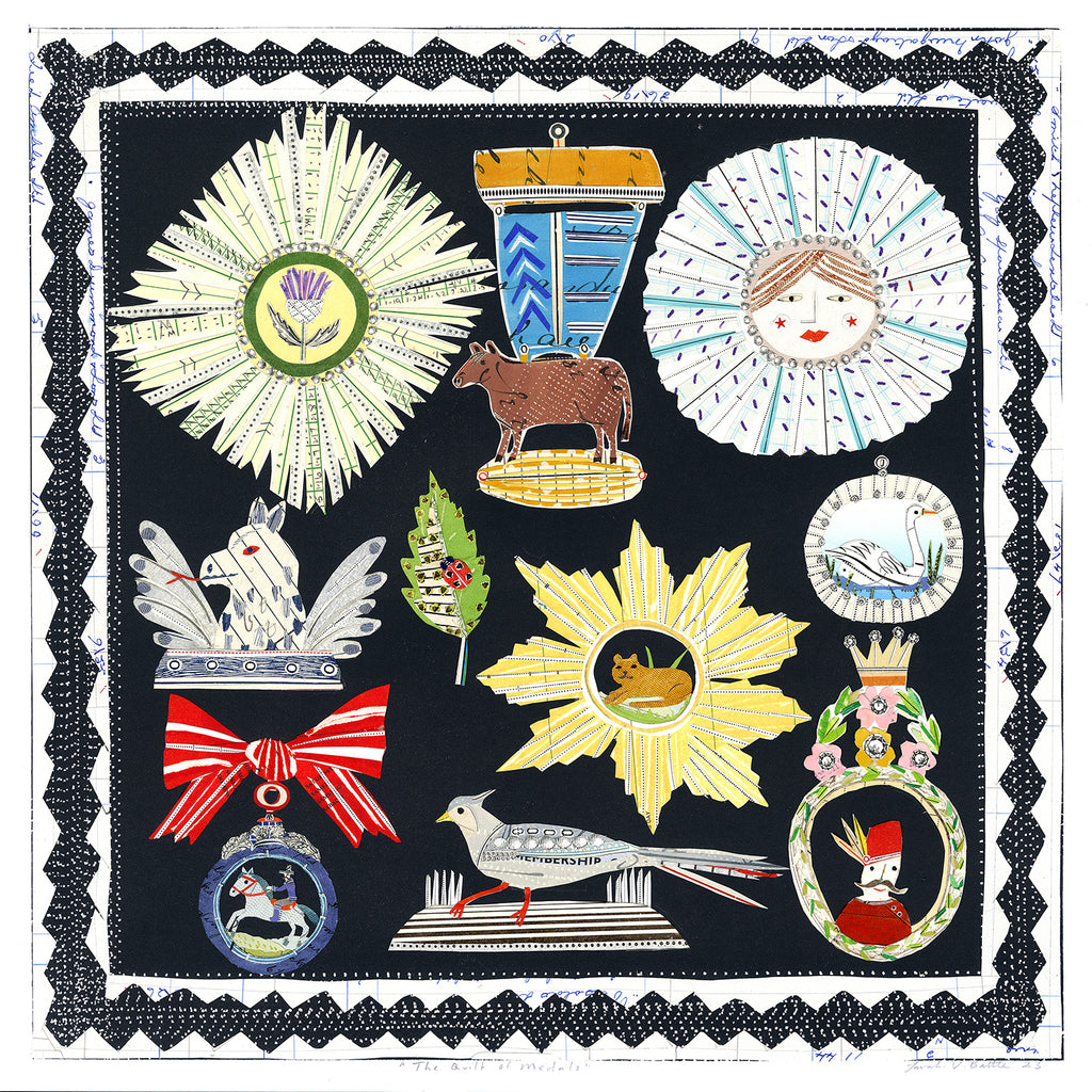 The Quilt Of Medals (Original Collage Framed) – THE SHOP FLOOR PROJECT ltd