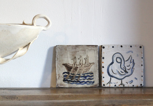 We three medieval rats in a boat (Handmade Tile) – THE SHOP FLOOR ...