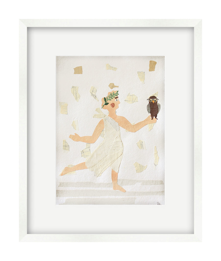 Athena and the Owl (Original Framed Collage) – THE SHOP FLOOR PROJECT ltd