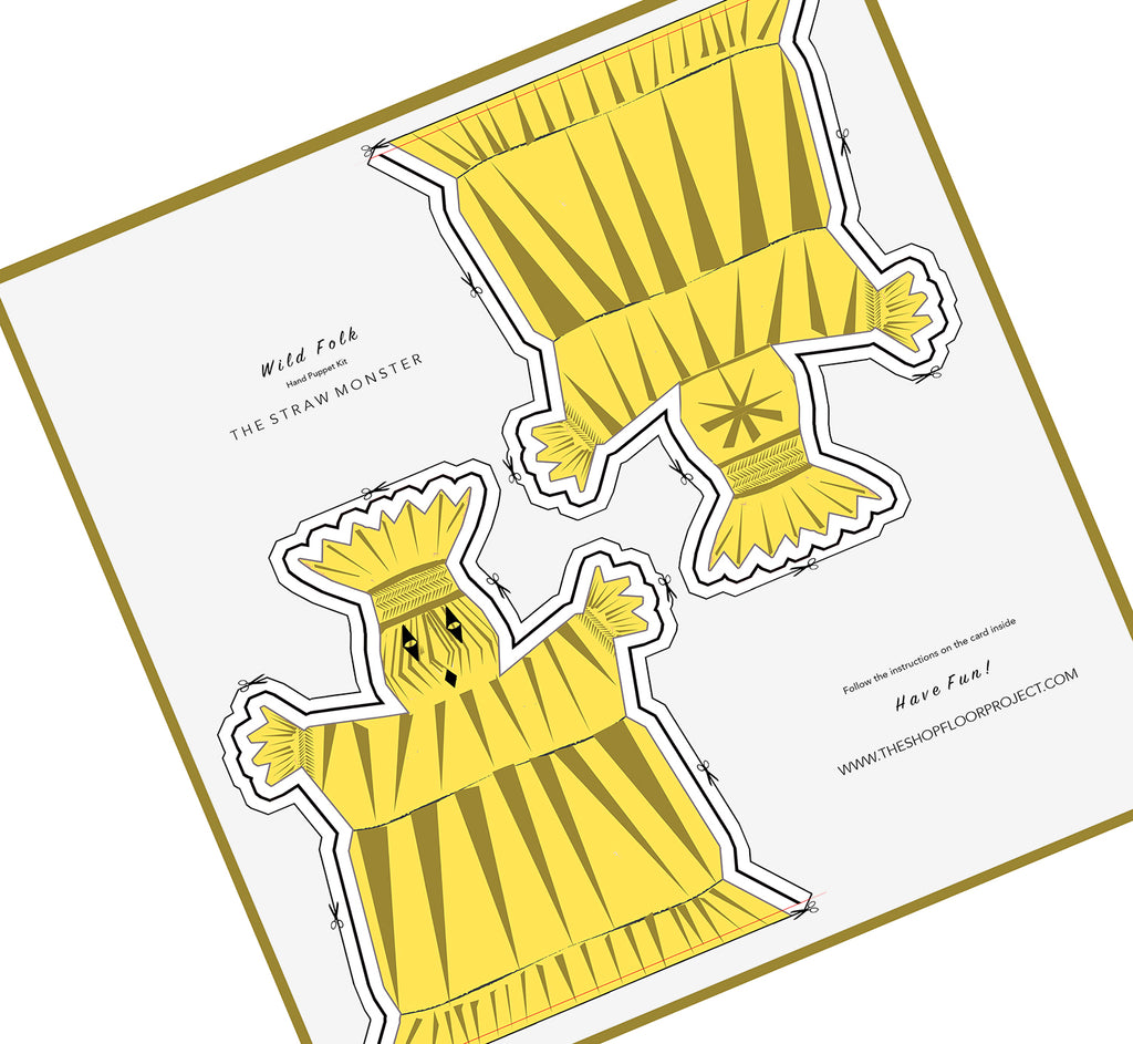 Hand Puppet Kit: STRAW MONSTER – THE SHOP FLOOR PROJECT ltd