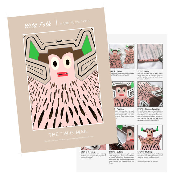 Hand Puppet Kit: TWIG MAN – THE SHOP FLOOR PROJECT ltd